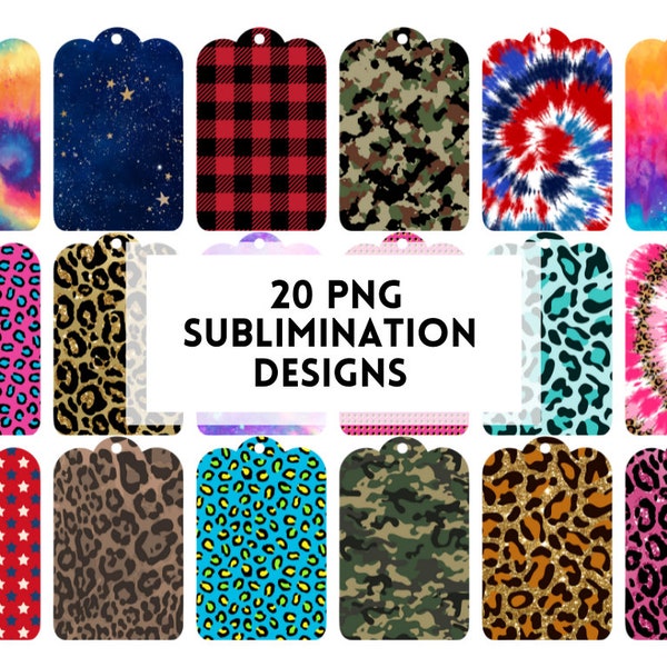 20 Gift Tag Template Bundle, Sublimation Designs, Gift Tag Designs ...