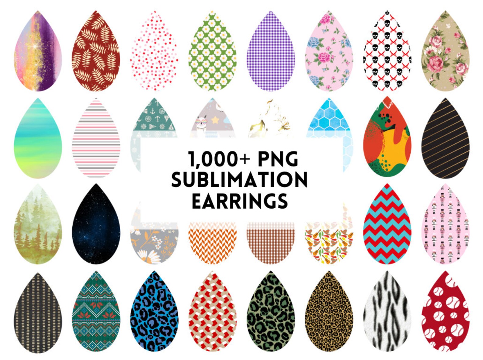 1000+ Sublimation Earring Designs Template Bundle, Sublimation Earring ...