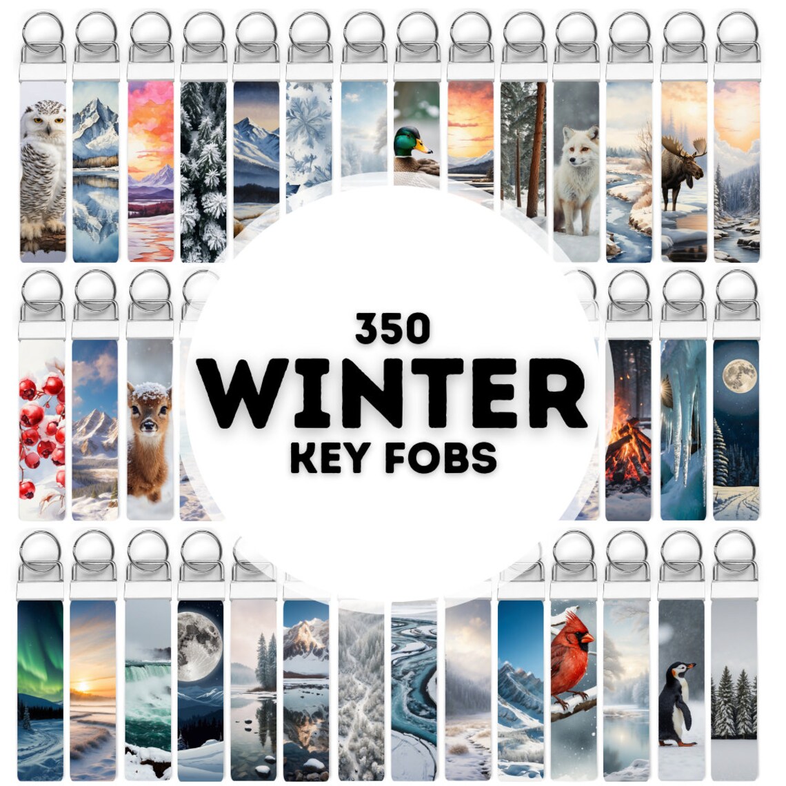 350 Winter Key Fob Sublimation Designs Png, Key Fob Sublimation Design ...