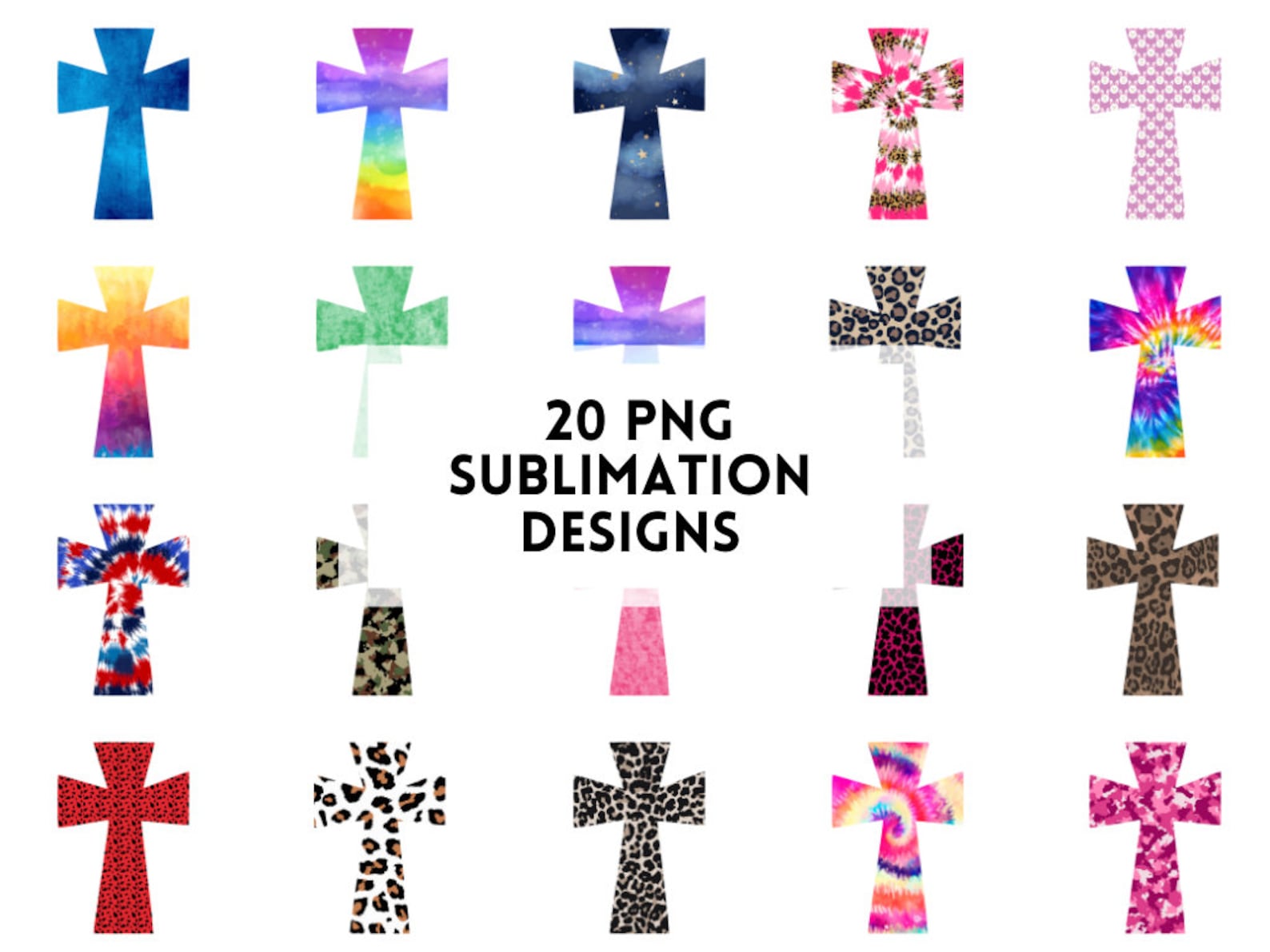 Cross Sublimation Bundle Png Sublimation Designs Sublimation - Etsy