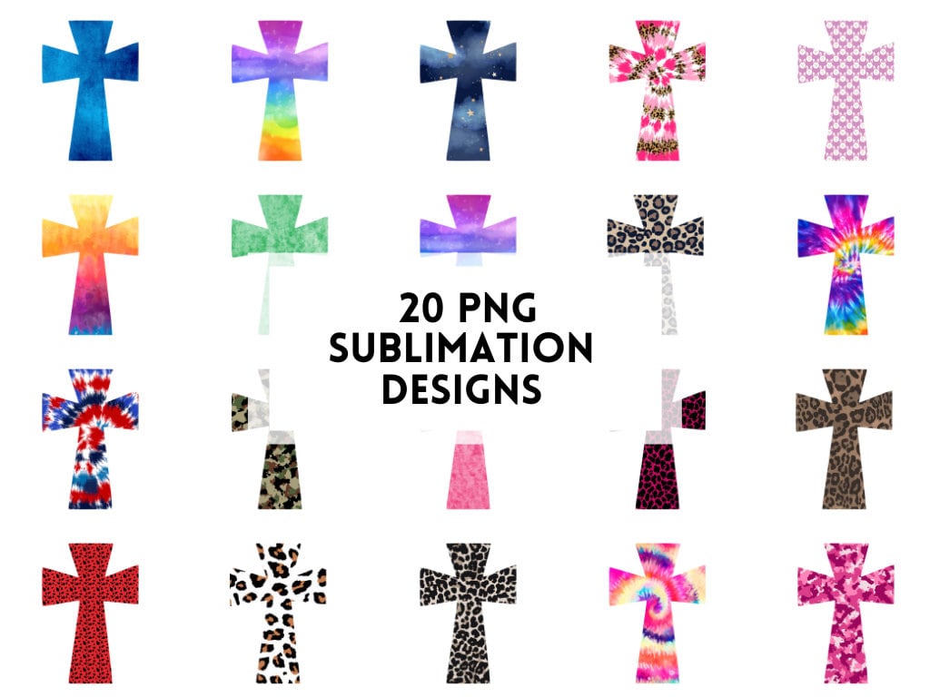 Cross Sublimation Bundle Png Sublimation Designs Sublimation - Etsy