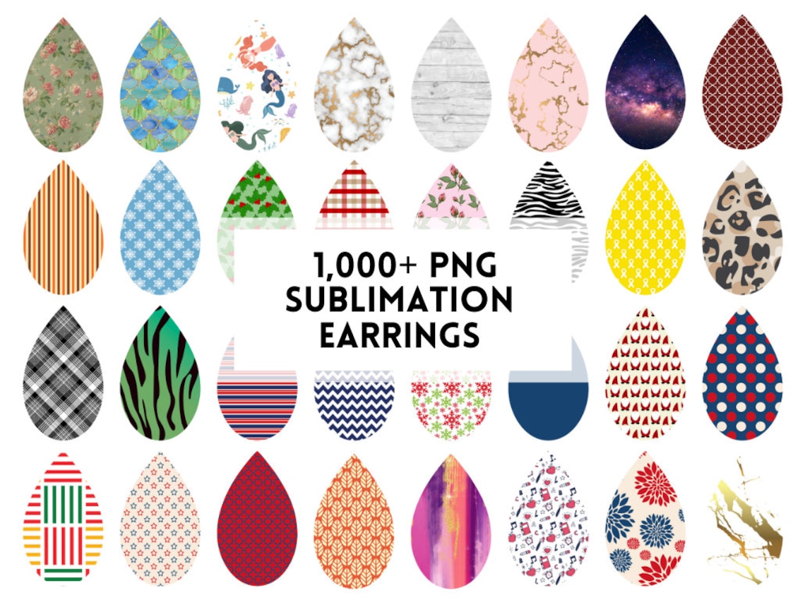 1000+ Sublimation Earring Designs Template Bundle, Sublimation Earring ...