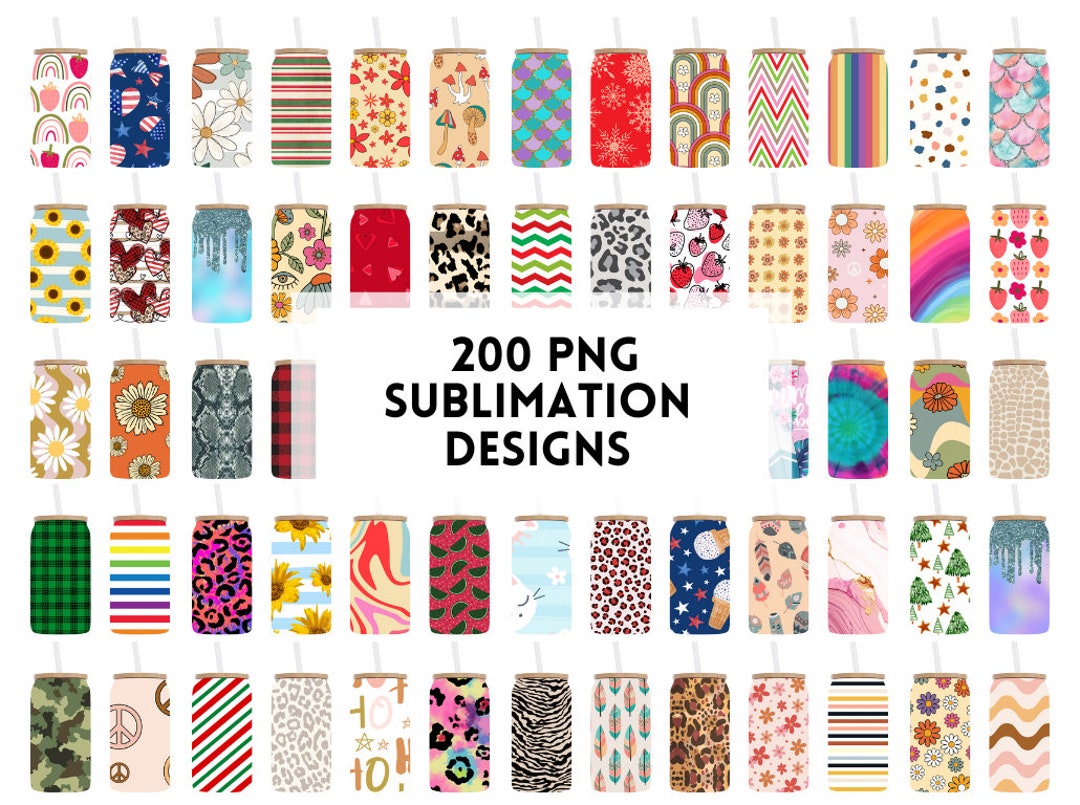 200 Glass Can Sublimation Designs Png, Glass Can Sublimation Designs ...