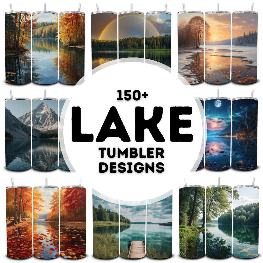150+ Lake Tumbler Sublimation Designs, Tumbler Wrap Bundle, Designs for ...