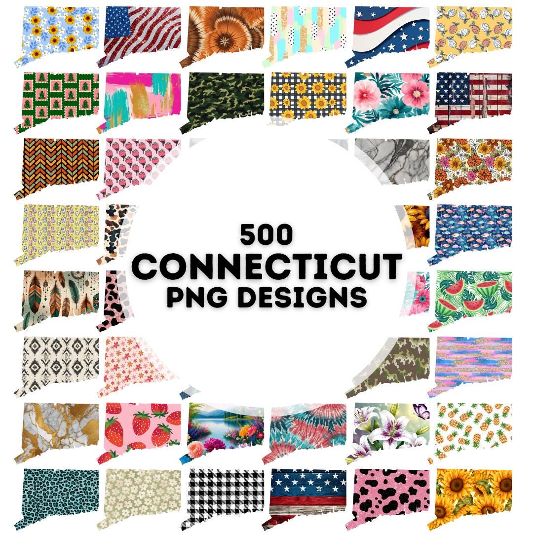 500 Connecticut Sublimation Bundle Png, Sublimation Designs ...