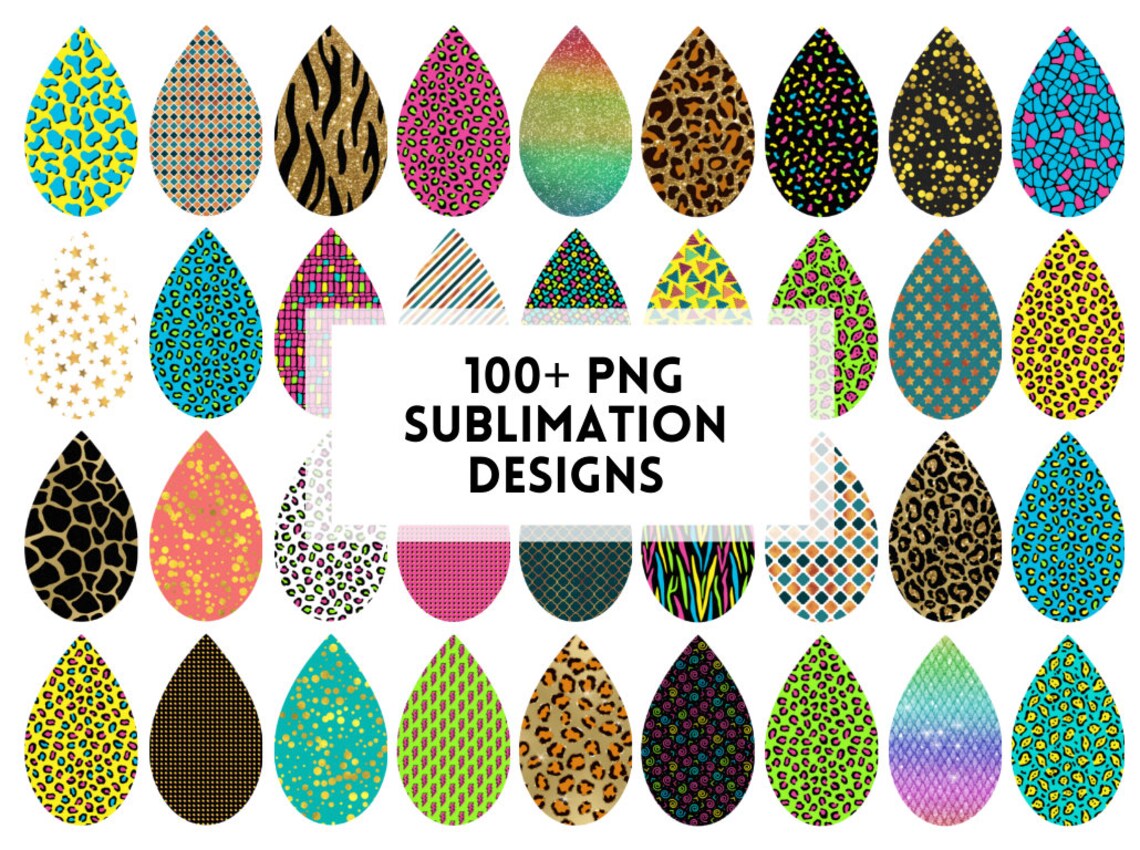 500 Sublimation Earring Designs Template Bundle Sublimation - Etsy