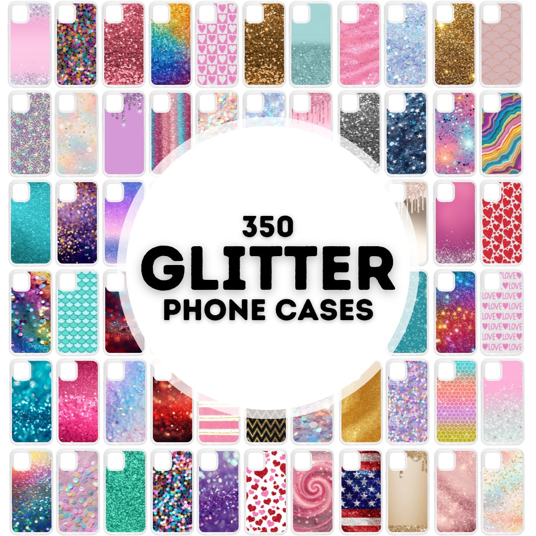 350 Glitter Phone Case Sublimation Designs, Phone Case Png Bundle ...
