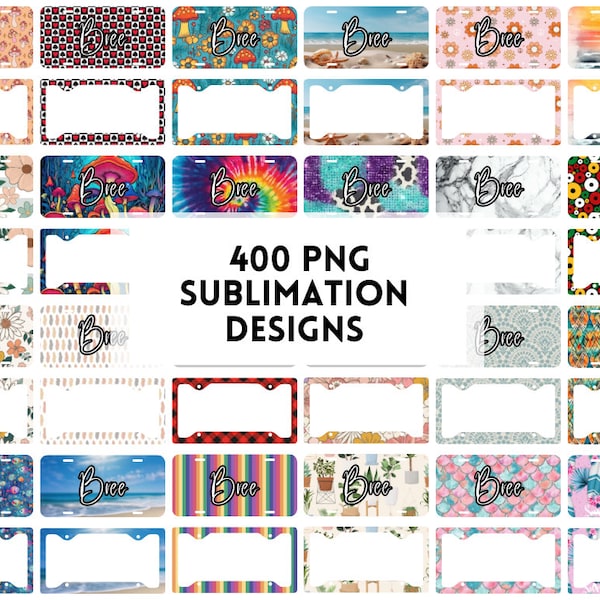 Sublimation License Plate Designs - Etsy