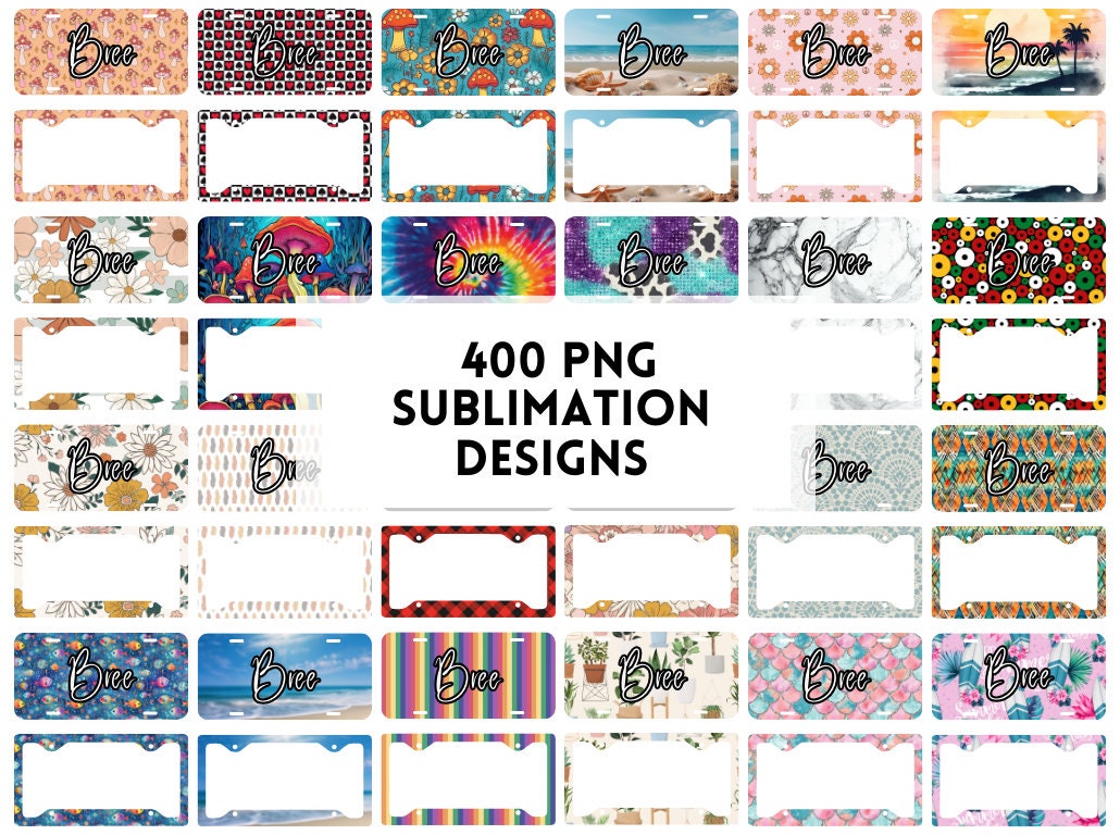 400 License Plate Sublimation Designs Png, License Plate Sublimation ...