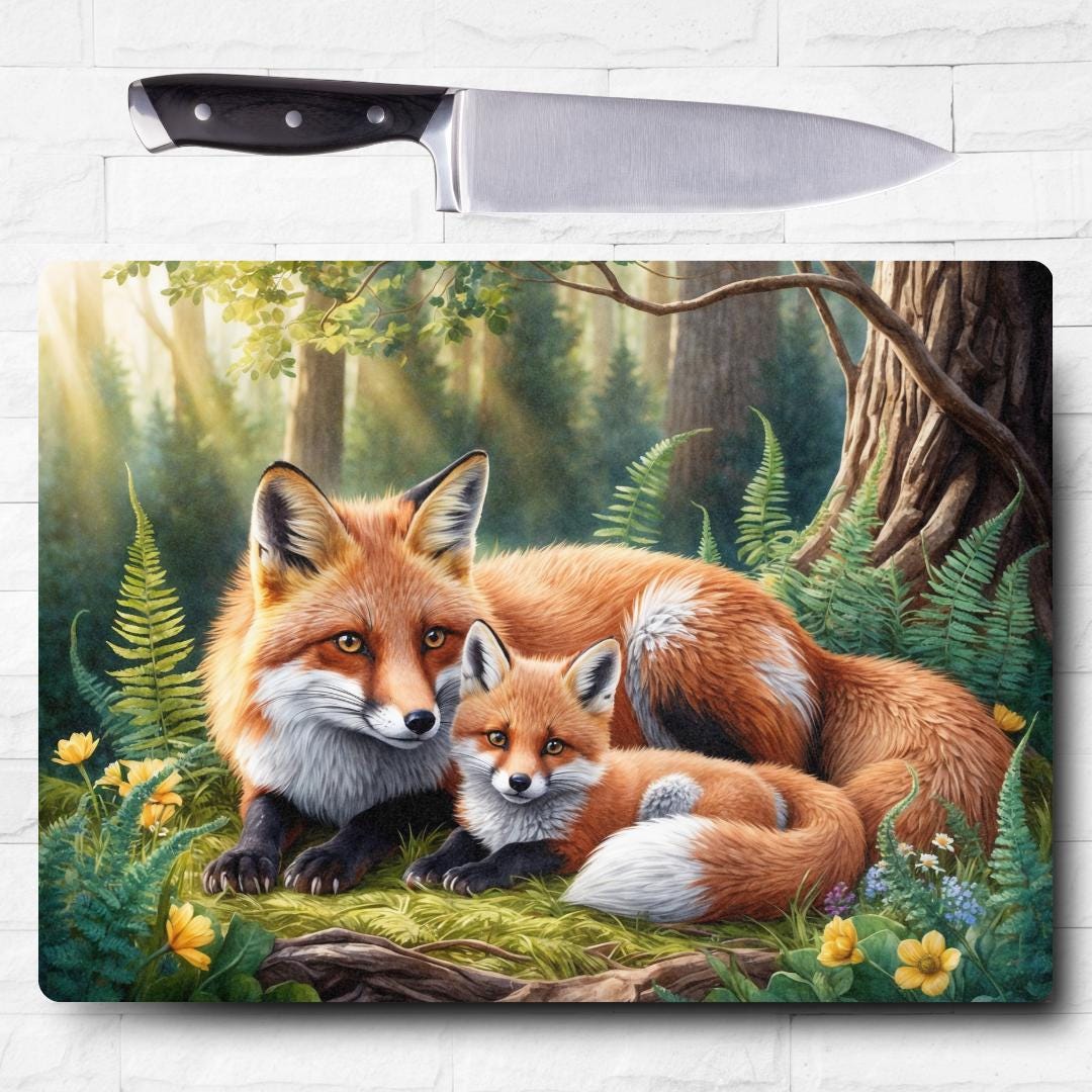 Fox Cutting Board Sublimation Design Png, Cutting Board Sublimation ...