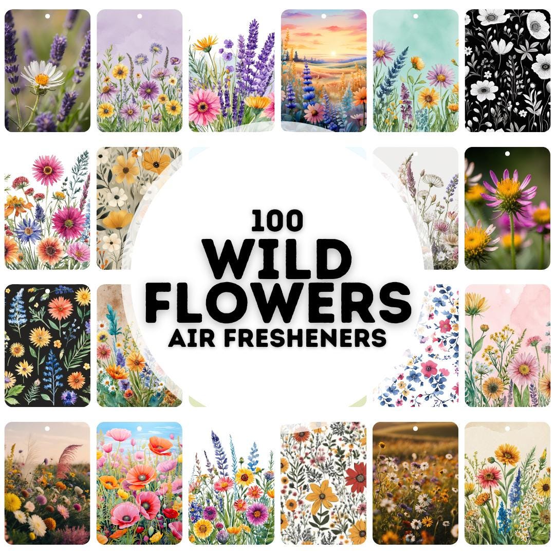 100 Wildflower Air Freshener Designs, Air Freshener Bundle, Design for ...
