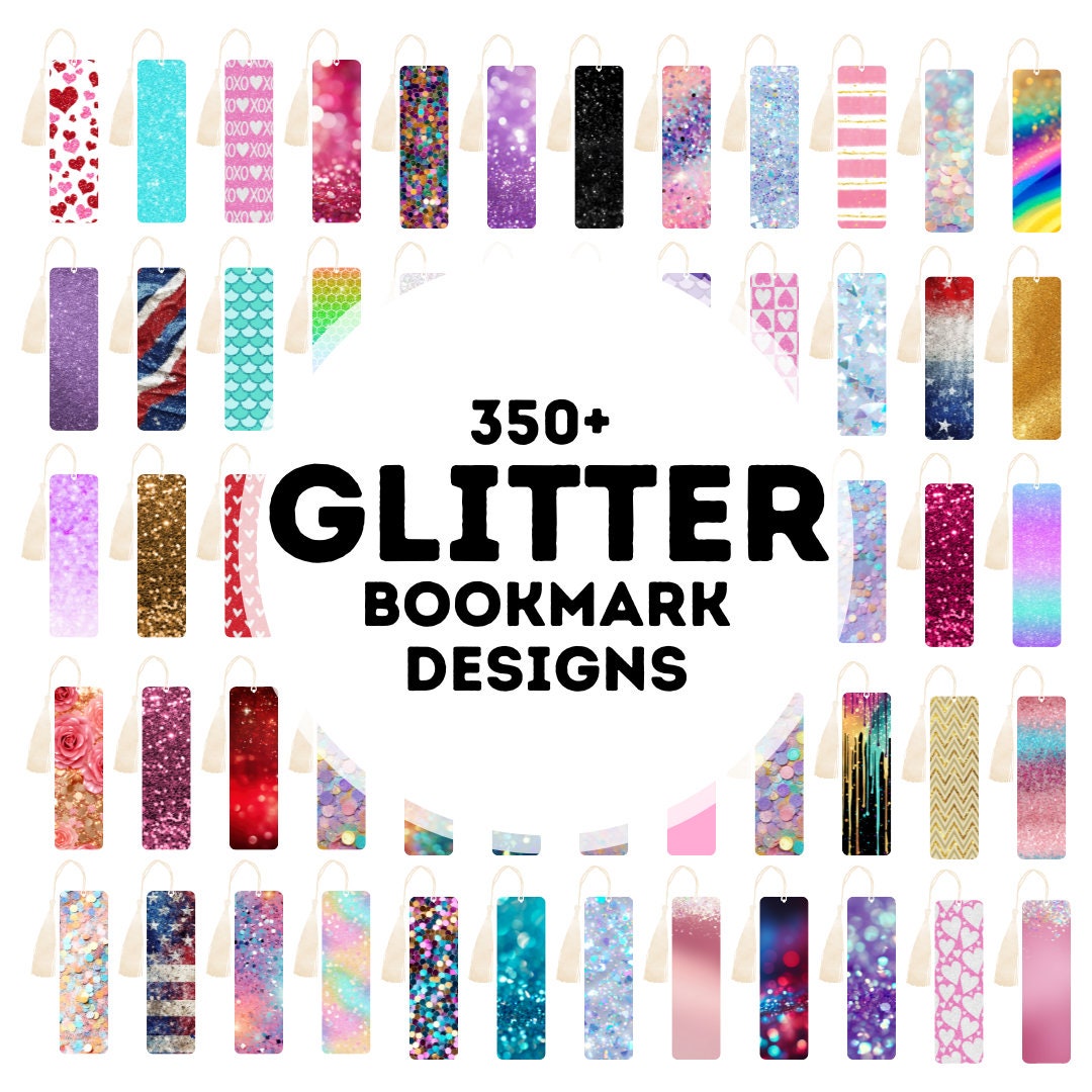 350+ Glitter Bookmark Sublimation Designs, Bookmark Bundle, Bookmark ...