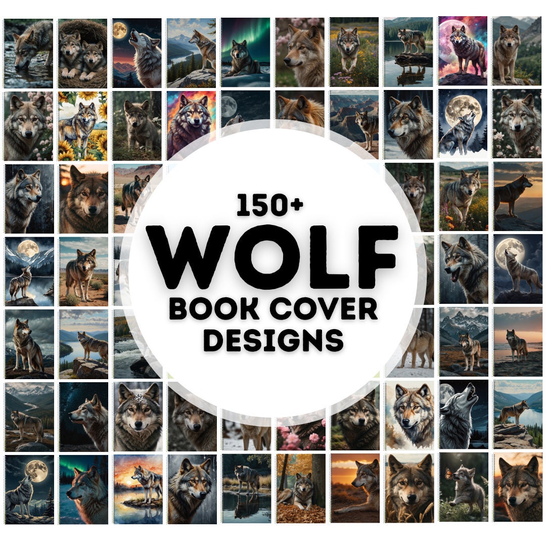 150+ Wolf Book Cover Sublimation Designs, Book Cover Bundle, Book Cover ...