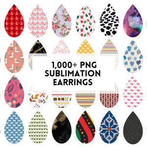 1000+ Sublimation Earring Designs Template Bundle, Sublimation Earring ...