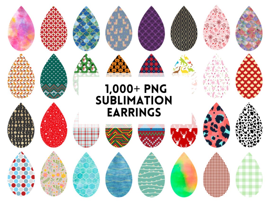 1000+ Sublimation Earring Designs Template Bundle, Sublimation Earring ...