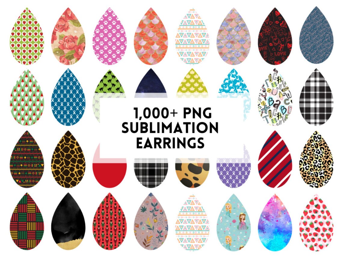 1000+ Sublimation Earring Designs Template Bundle, Sublimation Earring ...