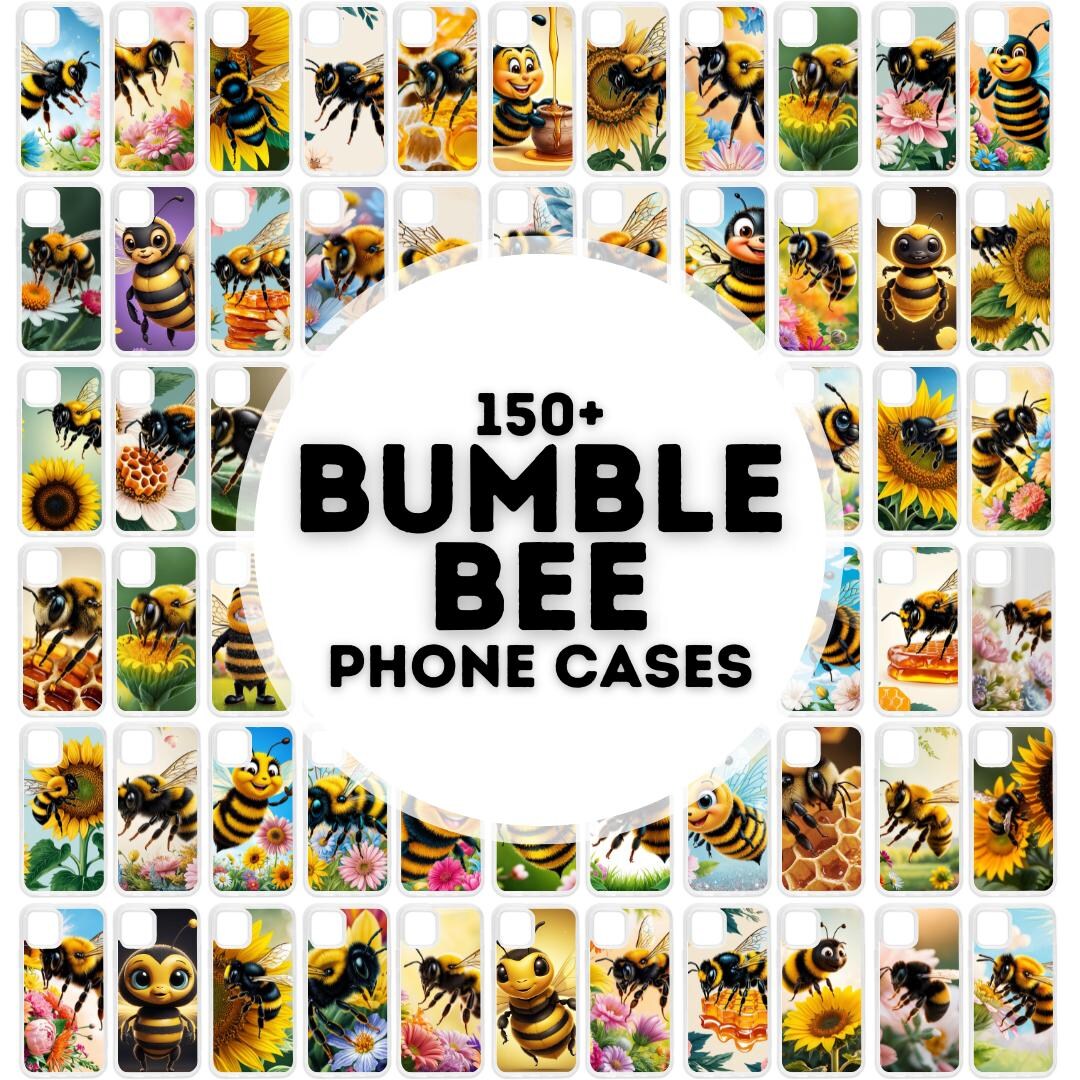 150 Bumble Bee Phone Case Sublimation Designs, Phone Case Png Bundle ...