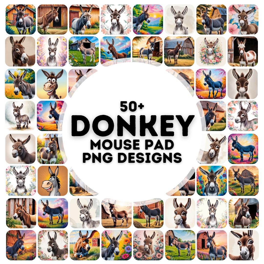50 Donkey Mouse Pad Sublimation Designs Png, Mouse Pad Sublimation ...