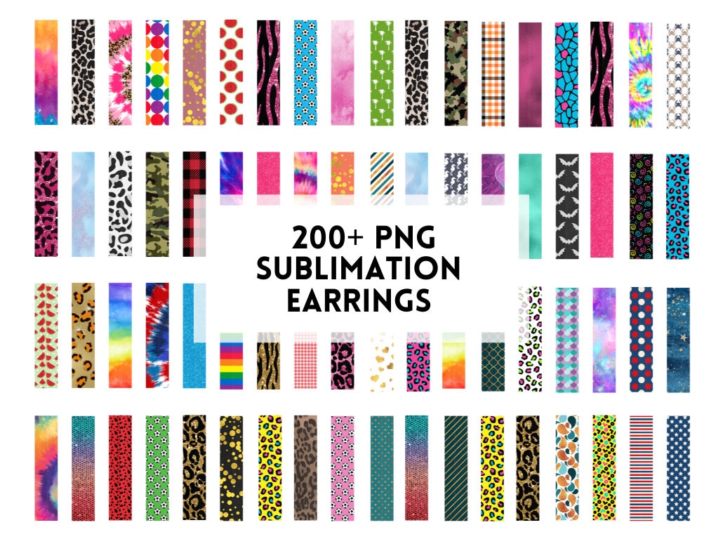 200+ Sublimation Earring Designs Bundle, Sublimation Earring Blanks ...