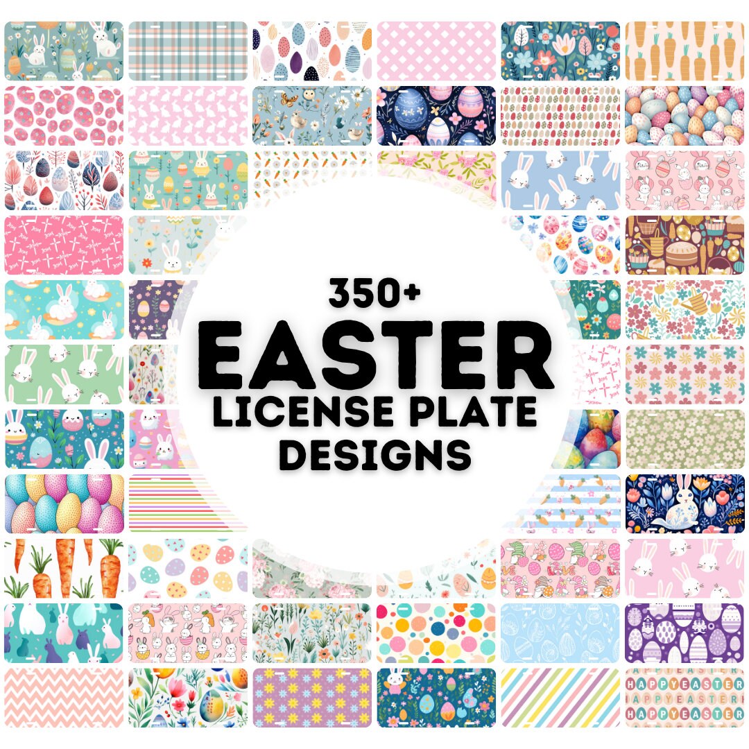 350+ Easter License Plate Sublimation Designs Png, License Plate ...
