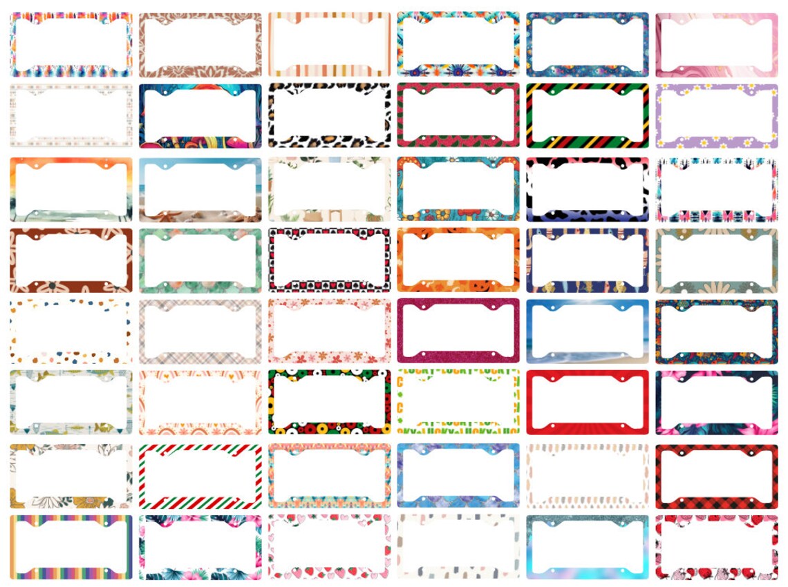 400 License Plate Sublimation Designs Png, License Plate Sublimation ...
