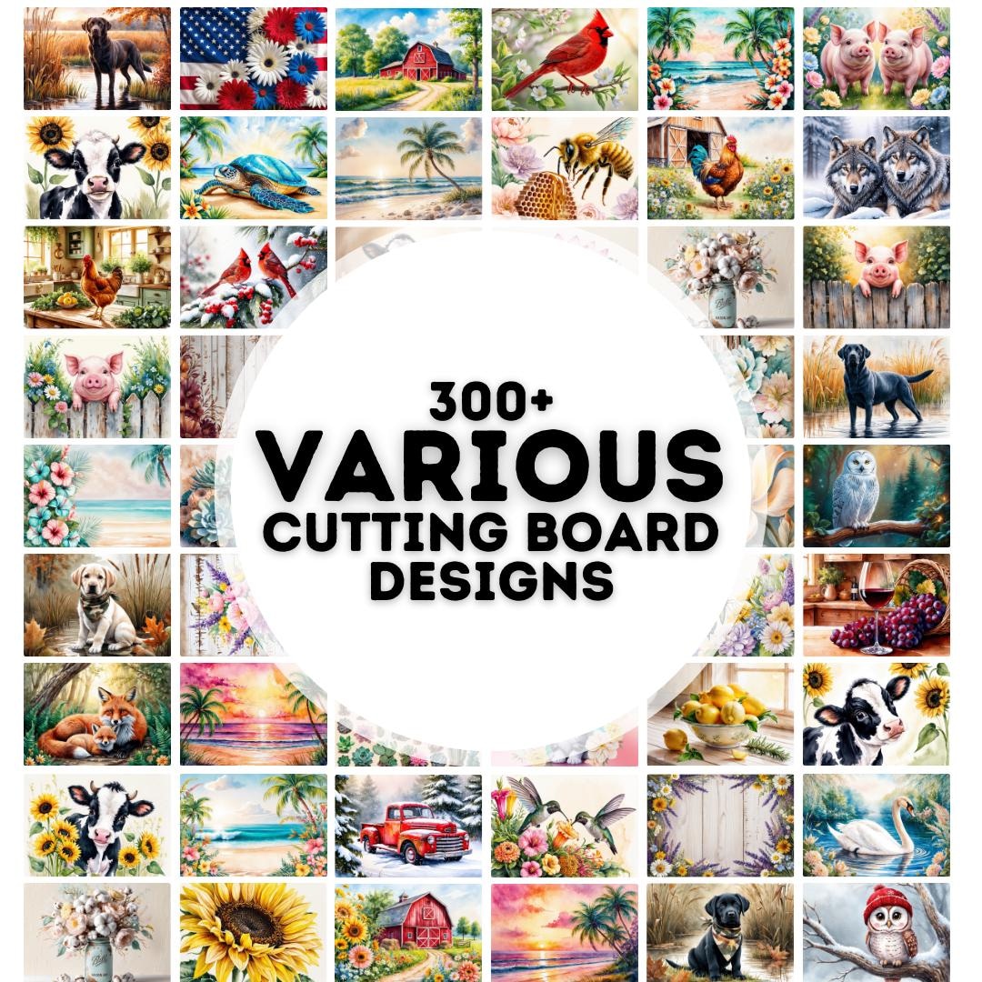 300 Various Cutting Board Sublimation Designs Png, Cutting Board ...