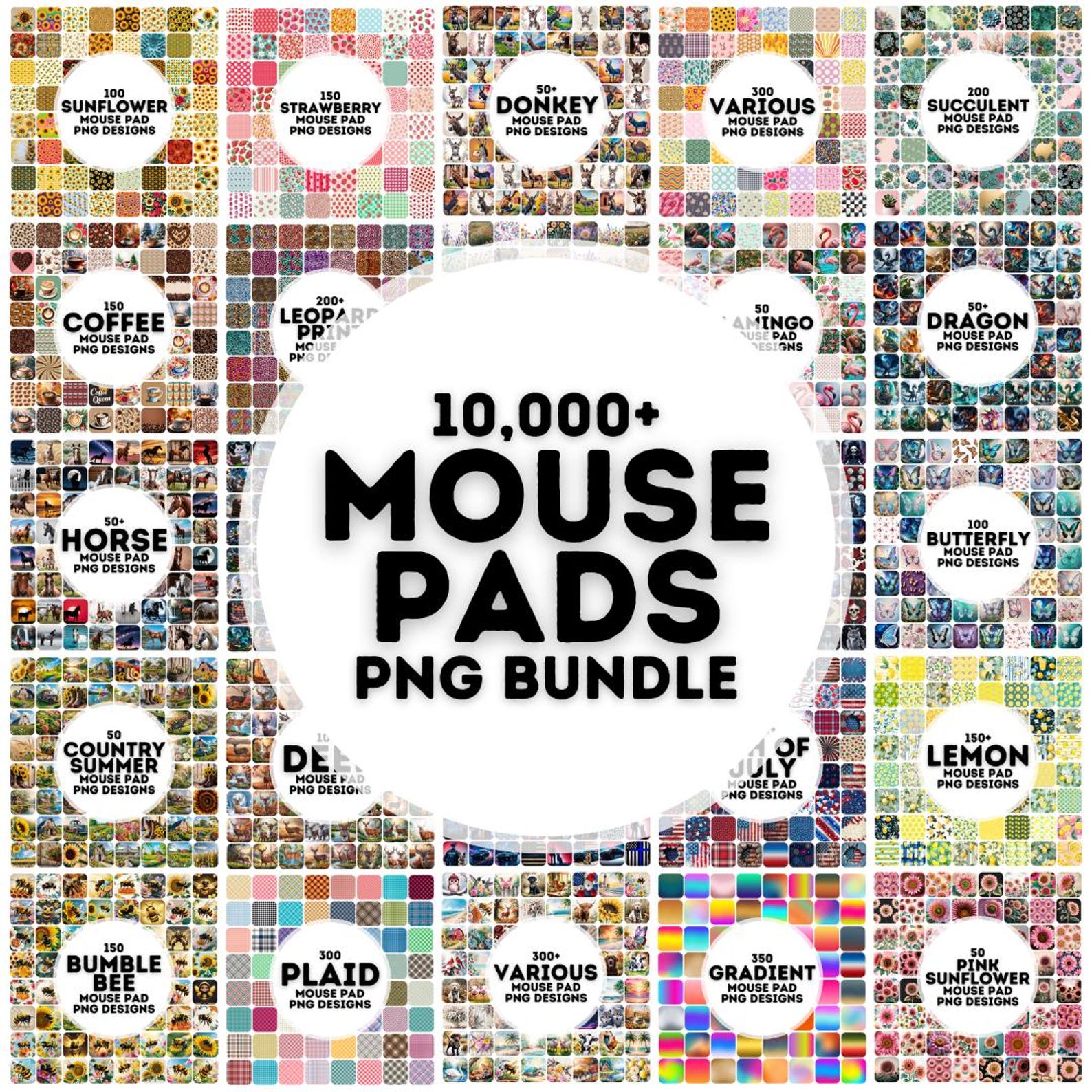 10000+ Mouse Pad Designs Sublimation Designs Bundle, Mouse Pad ...