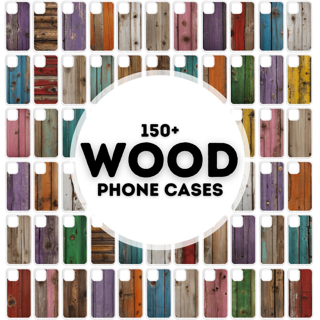 200 Wood Phone Case Sublimation Designs, Phone Case Png Bundle, Designs ...