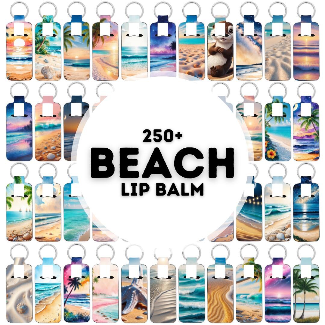 260 Beach Skinny Lip Balm Sublimation Design Bundle, Lip Balm Bundle ...