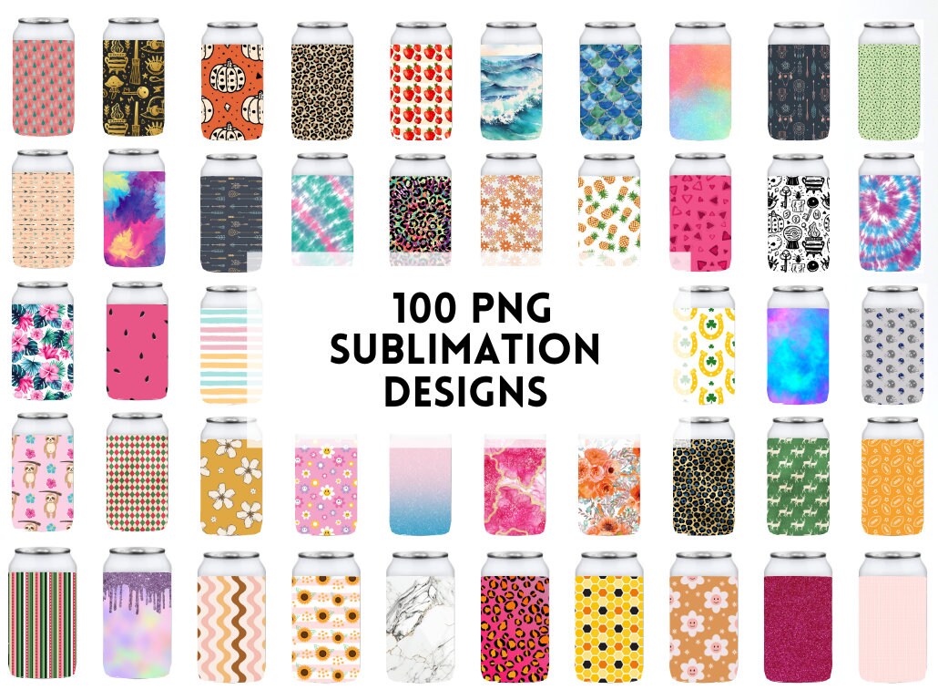 100 Can Cooler Sublimation Designs Png Can Cooler Sublimation - Etsy