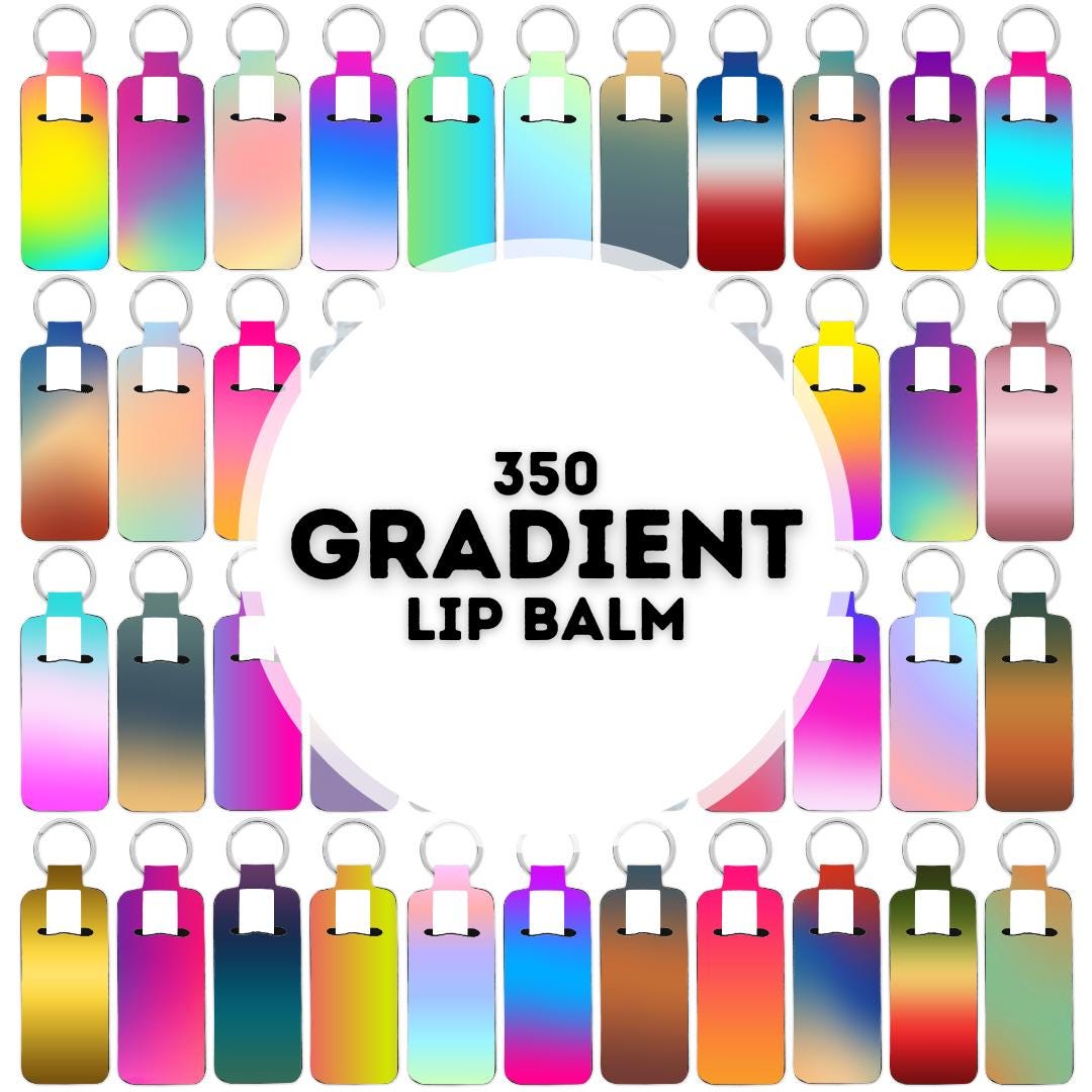 350 Gradient Skinny Lip Balm Sublimation Design Bundle, Lip Balm Bundle ...