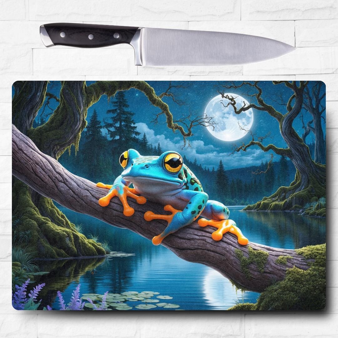 Frog Cutting Board Sublimation Design Png, Cutting Board Sublimation ...