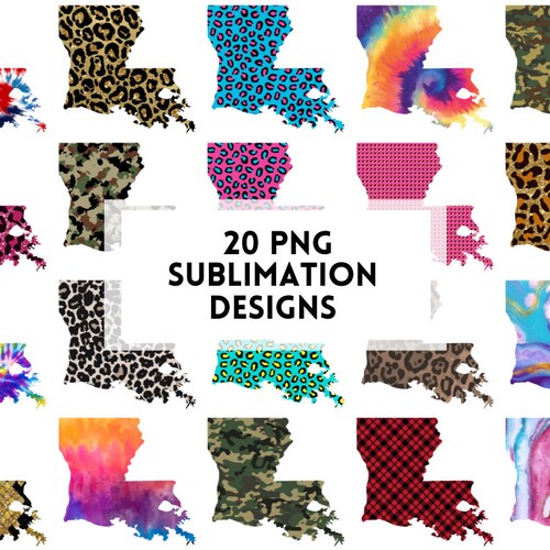 Louisiana Bundle Sublimation Png Sublimation State Designs - Etsy