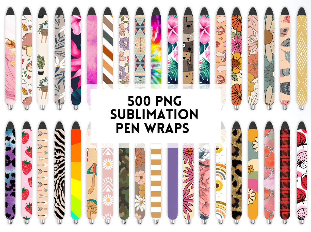 500 Pen Wrap Sublimation Designs Png, Epoxy Pen Wraps, Pen Wrap ...