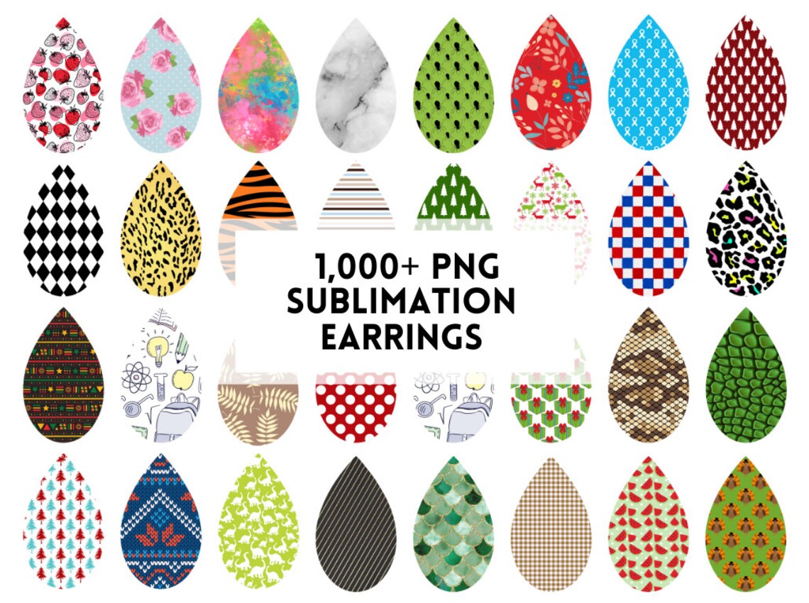 1000+ Sublimation Earring Designs Template Bundle, Sublimation Earring ...