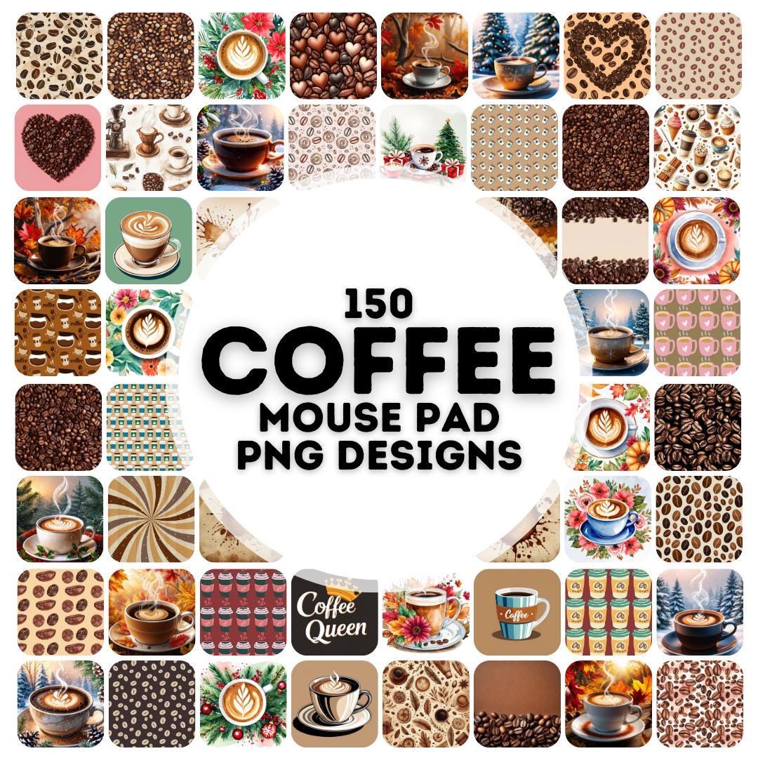 150 Coffee Mouse Pad Sublimation Designs Png, Mouse Pad Sublimation ...
