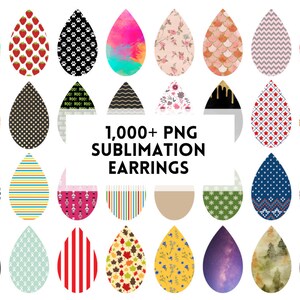 1000+ Sublimation Earring Designs Template Bundle, Sublimation Earring ...