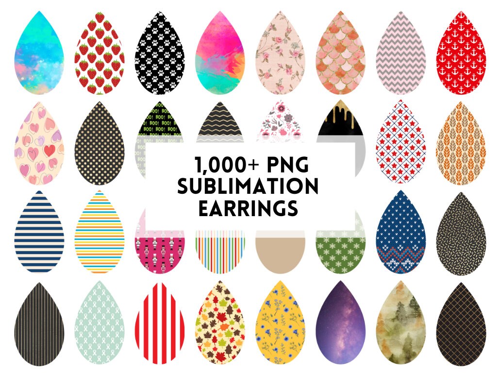 1000+ Sublimation Earring Designs Template Bundle, Sublimation Earring ...