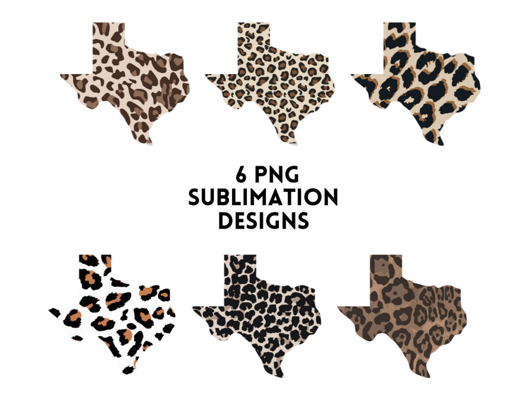 Texas Leopard Print Bundle Sublimation Png Sublimation State Designs ...