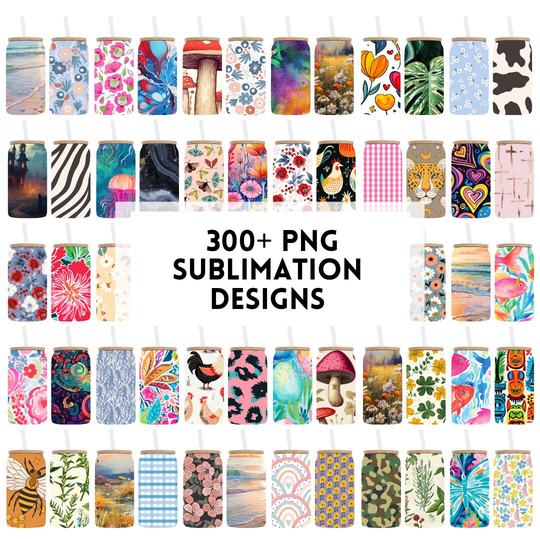 300 Glass Can Sublimation Designs Png, Glass Can Sublimation Designs ...