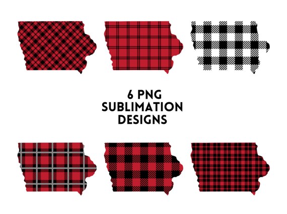 Iowa Plaid Sublimation Png Sublimation State Designs - Etsy