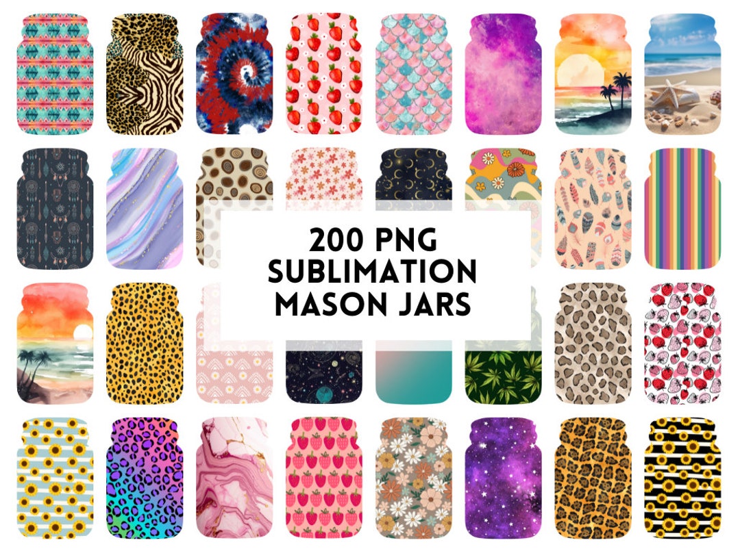 200+ Mason Jar Sublimation Designs, Mason Jar Air Freshener Bundle ...
