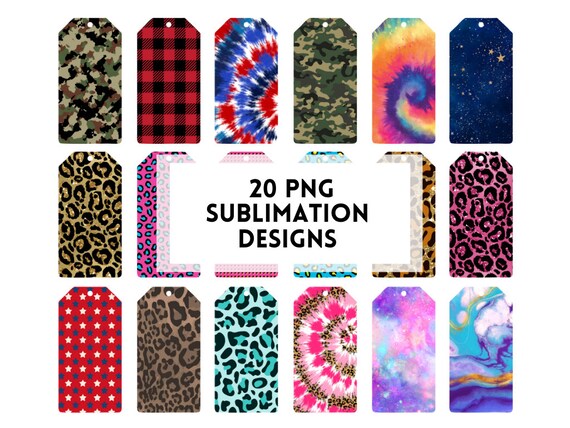 20 Gift Tag Template Bundle Sublimation Designs Gift Tag | Etsy