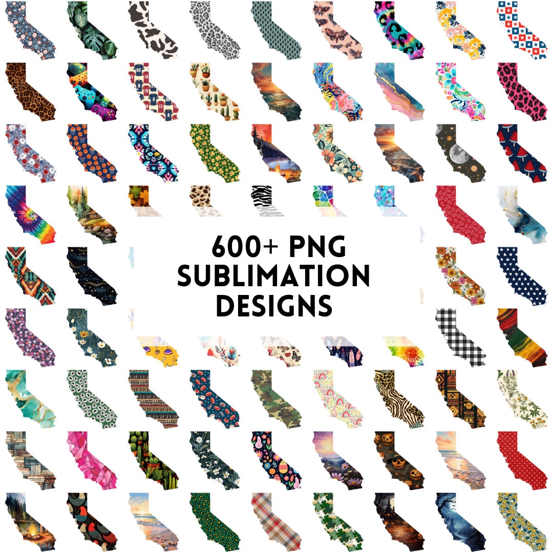 600+ California Sublimation Bundle Png, Sublimation Designs ...