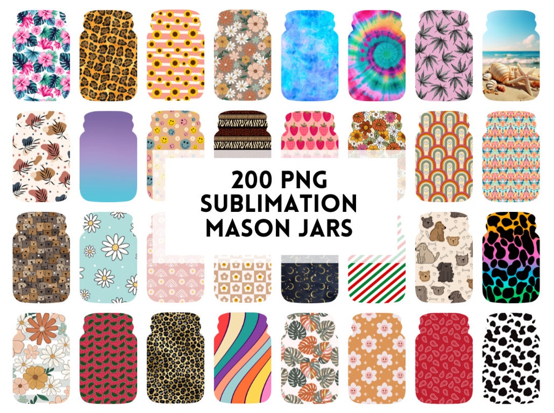 200 Mason Jar Sublimation Designs Mason Jar Air Freshener - Etsy