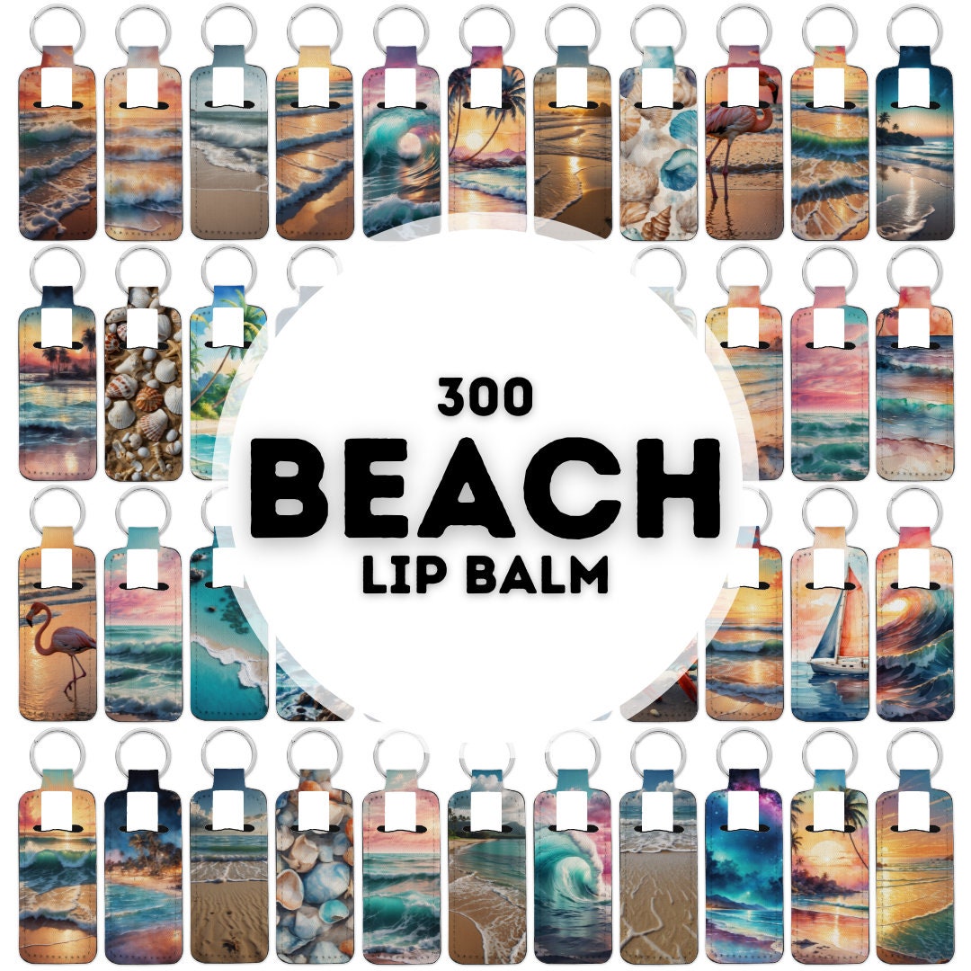 300 Beach Skinny Lip Balm Sublimation Design Bundle, Lip Balm Bundle ...