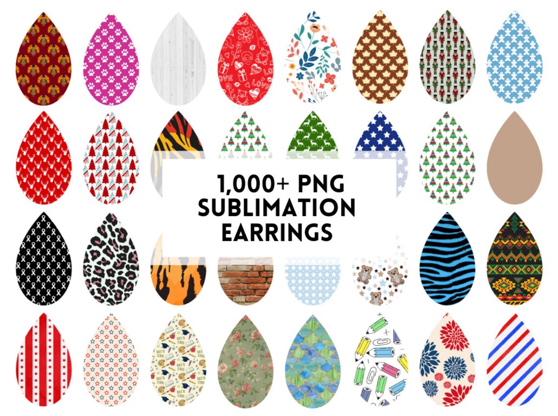 1000+ Sublimation Earring Designs Template Bundle, Sublimation Earring ...