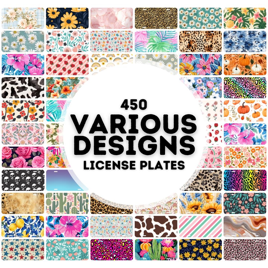 450 Various Designs License Plate Sublimation Designs Png, License ...