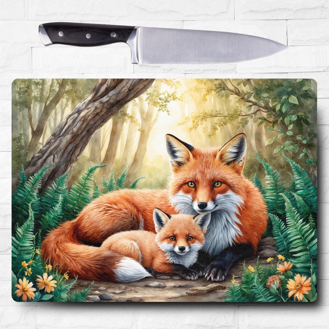 Fox Cutting Board Sublimation Design Png, Cutting Board Sublimation ...