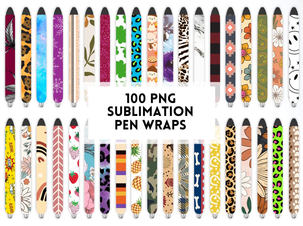 100 Pen Wrap Sublimation Designs Png Epoxy Pen Wraps Pen - Etsy